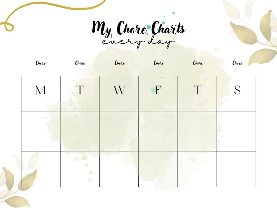 Chore Charts Template Bundle, Printable, Digital Download, Chores ...