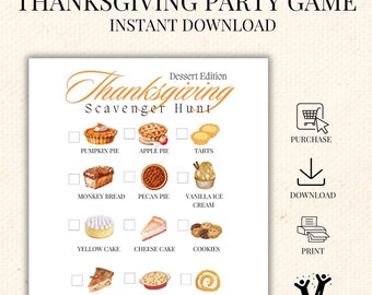 Thanksgiving Scavenger Hunt for Kids, Thanksgiving Scavenger Hunt ...