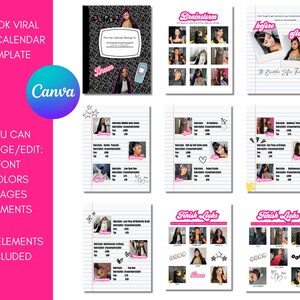 TIK TOK Viral Hair Calendar, Monthly Calendar, Beauty Month Calendar ...