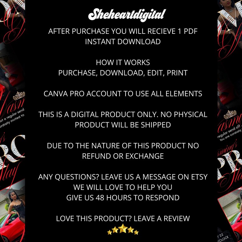 Prom Send Off, Prom Template, Prom Send off Invite, Prom Flyer Template ...