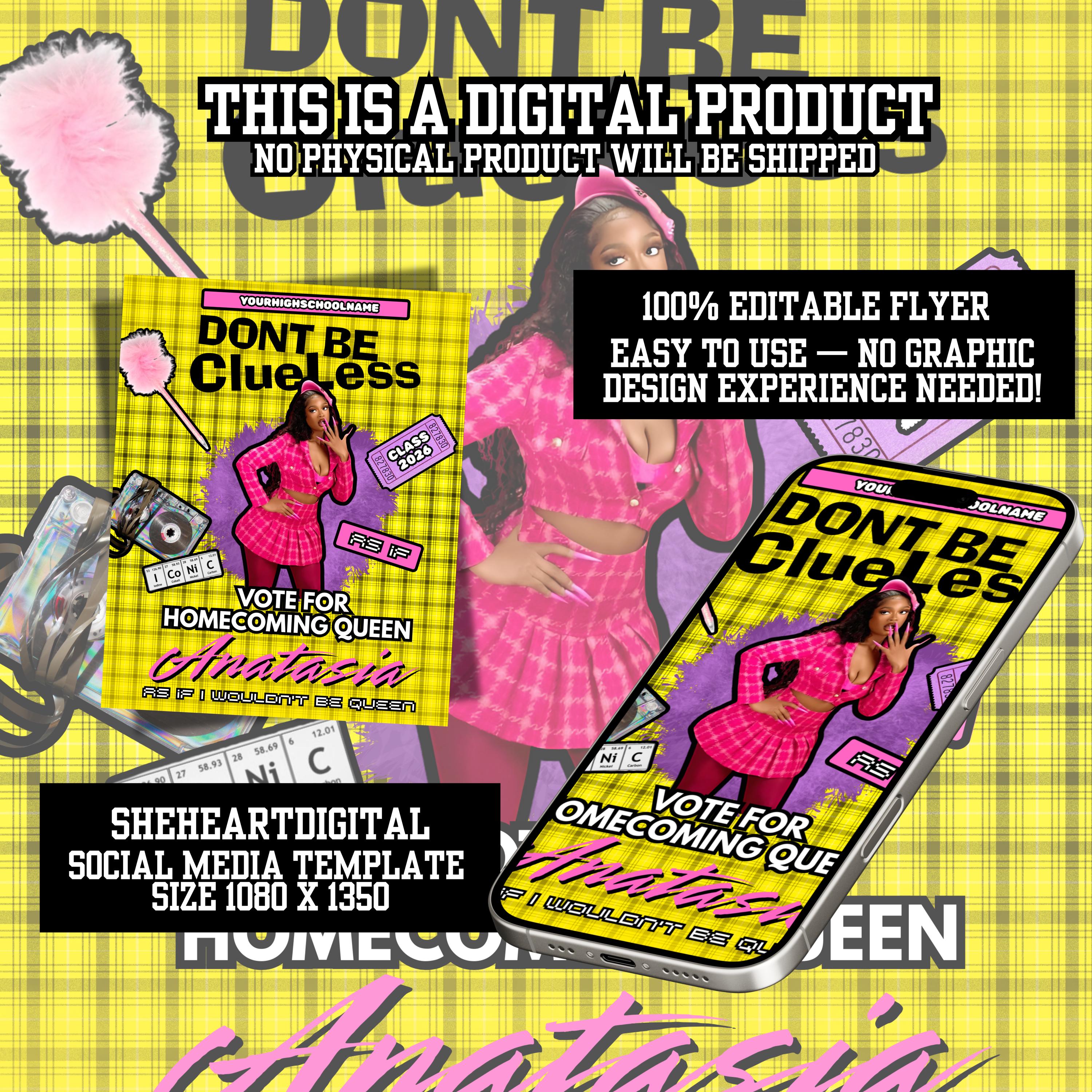 Homecoming Queen Flyer: Editable Template - Etsy