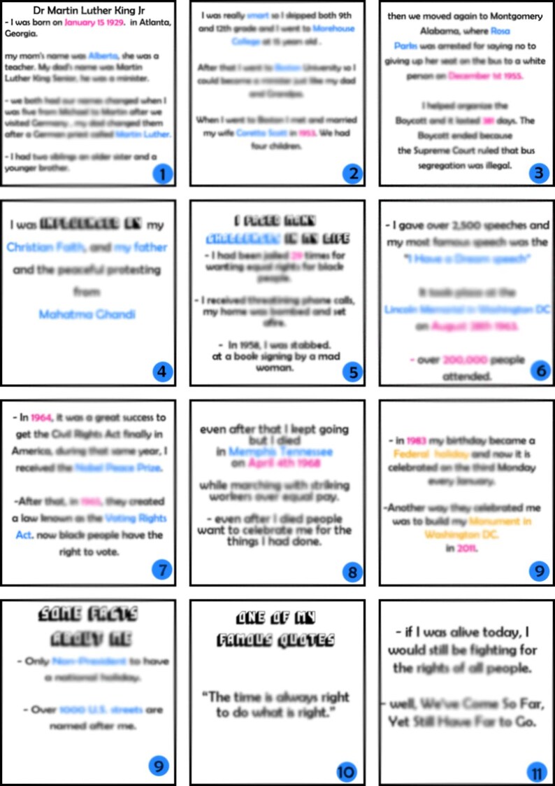 MLK Trifold , Wax Museum, School Project, Project, Martin Luther King ...