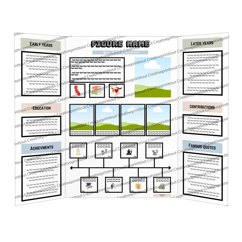 Science Fair Trifold Template - Etsy