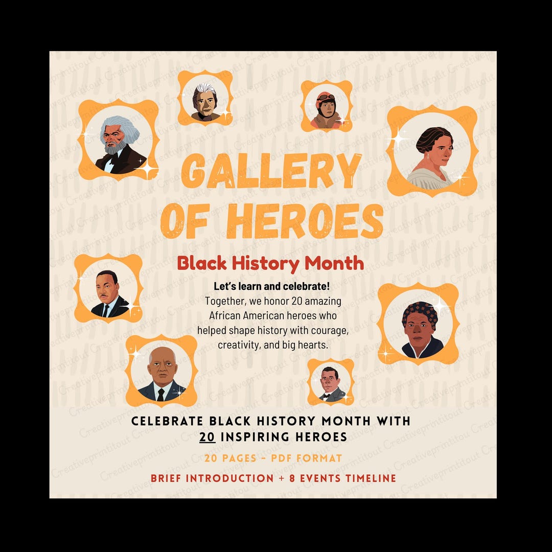 Black History Month Bundle, 20 Inspiring Figures, Classroom Bulletin ...