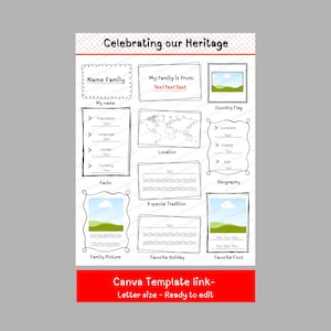 Celebrating Our Heritage – Cultural Facts & Fun Printable Sheet for ...