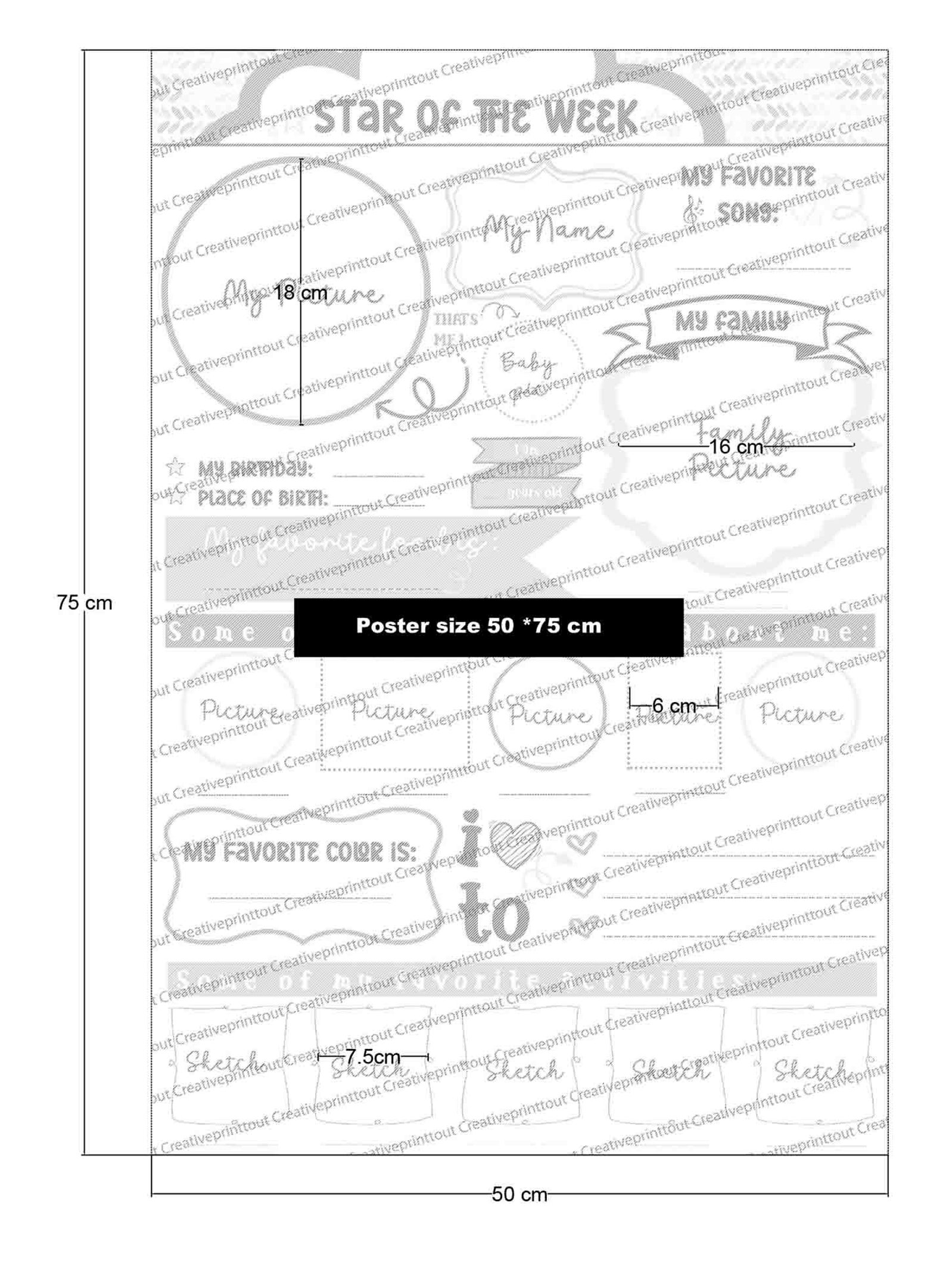 Customised, All About Me, Star of the Week, Boys, School Project ...