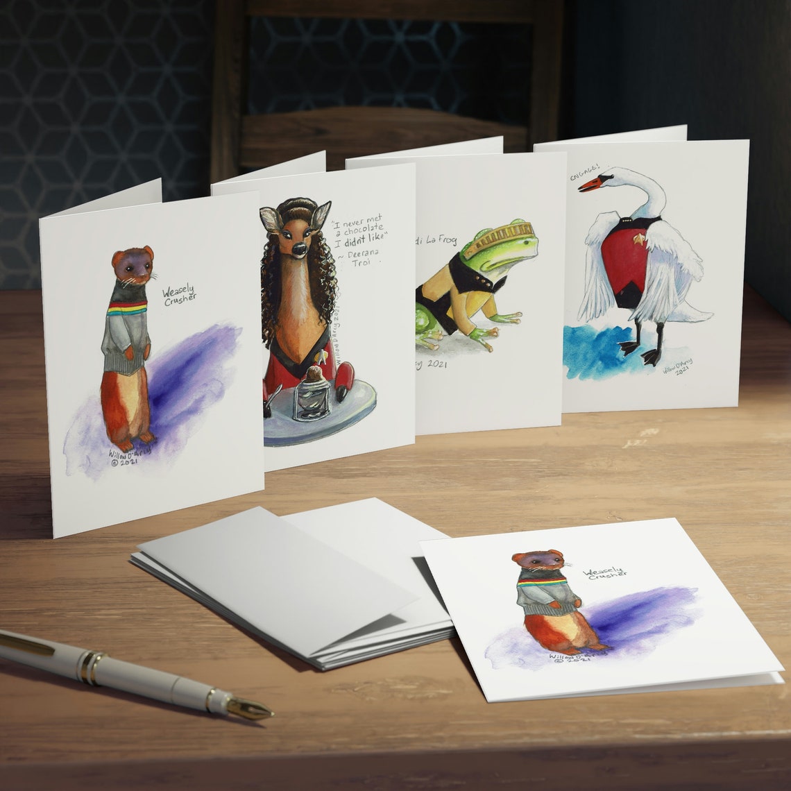 Star Parody Sci Fi Animal Pun Characters Greeting Card Pack! (5-pack ...