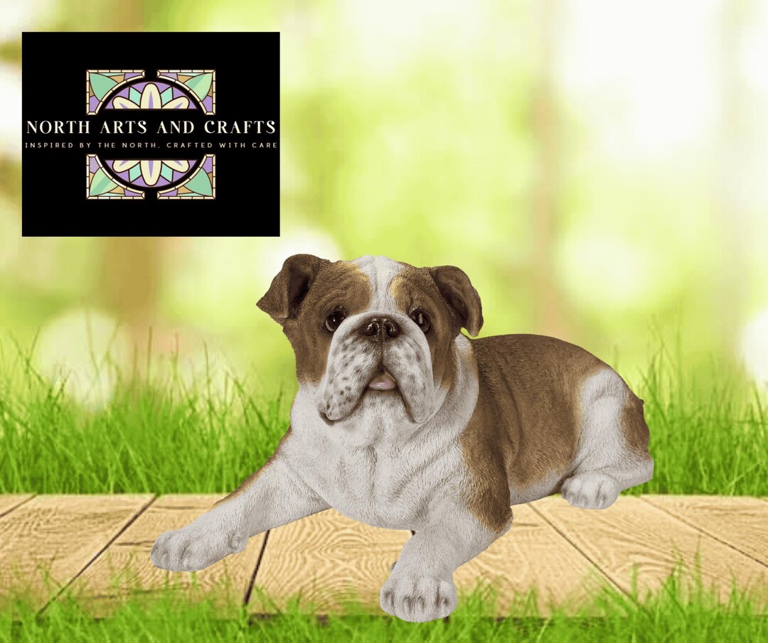 Bulldog Bliss – Relaxed Bulldog Resin Figurine for Home, Garden or ...