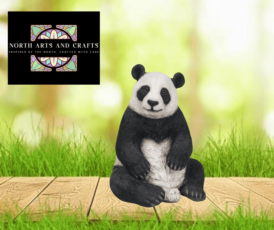 Nature’s Gentle Giant – Resin Panda Sitting Figurine for Home, Garden ...