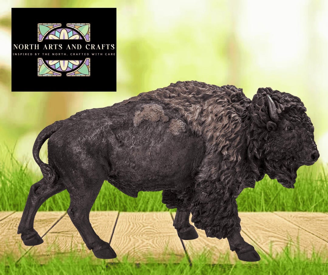 Wild Heritage – Mighty Bison Resin Figurine for Indoor/outdoor Home ...