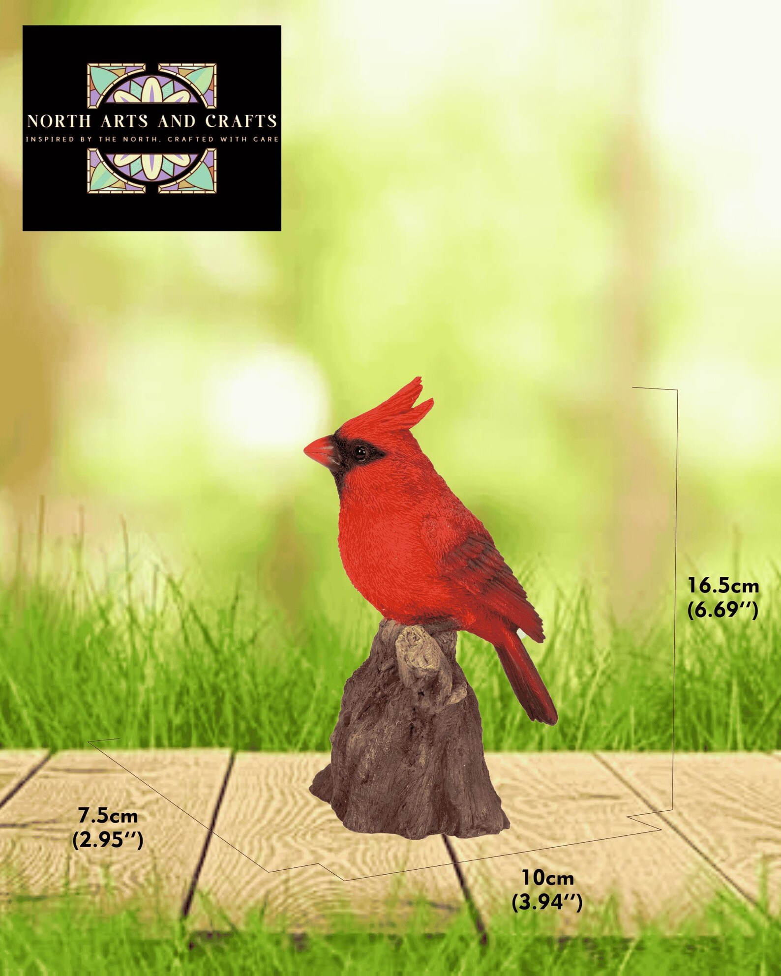 Singing Cardinal Figurine: Motion Activated Bird for Home, Garden or ...