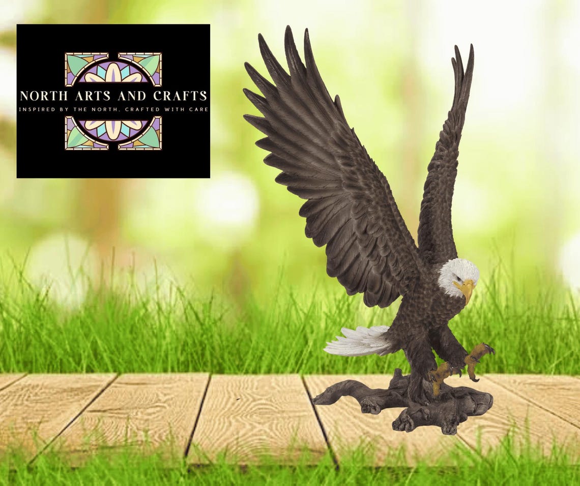 Wings of Power – Majestic Eagle in Flight Resin Figurine for Home ...
