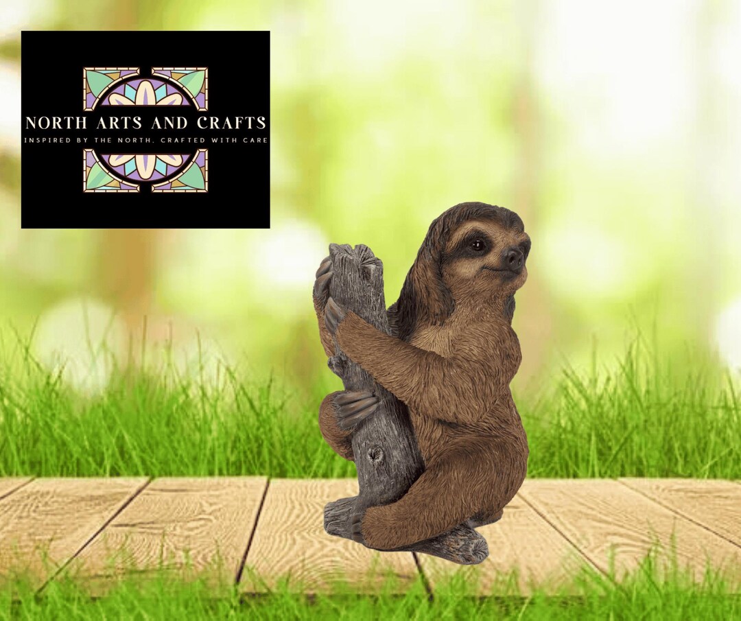 The Gentle Hanger – Pet Sloth Resin Figurine for Indoor/outdoor Home ...