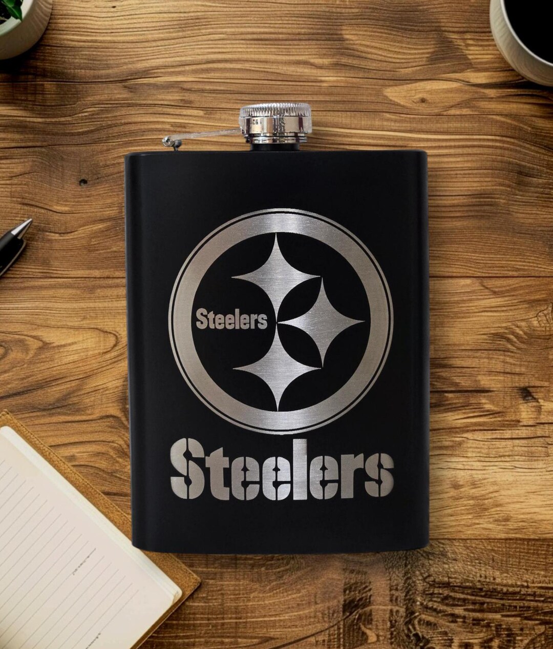 Engraved Steelers 8oz Metal Flask + Gift + Football + Tailgating - Etsy