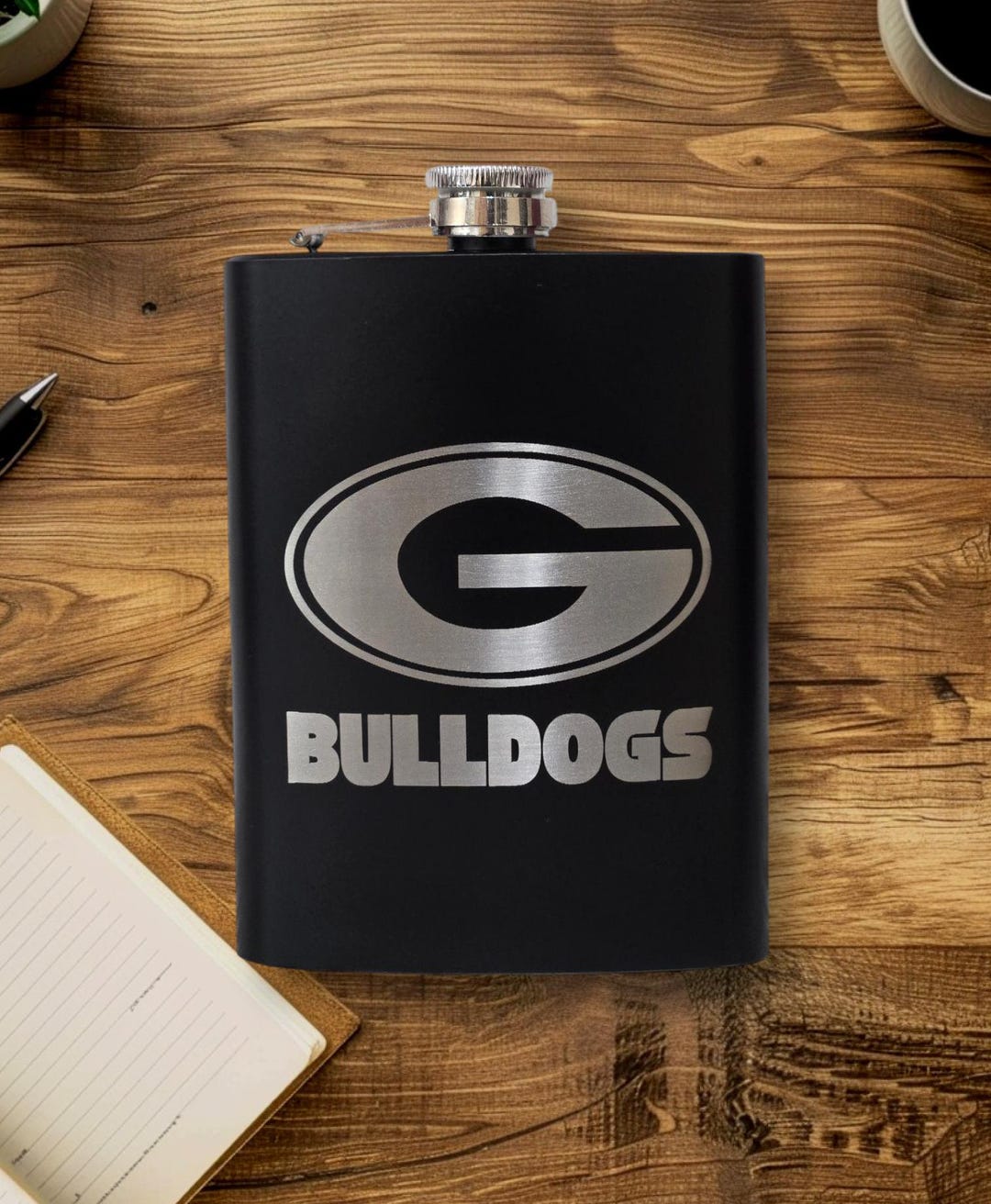 Engraved Georgia 8oz Metal Flask + Gift + Football + Tailgating - Etsy