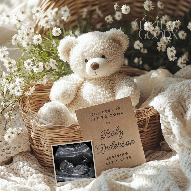 Digital Pregnancy Announcement for Social Media Editable Letter Board ...