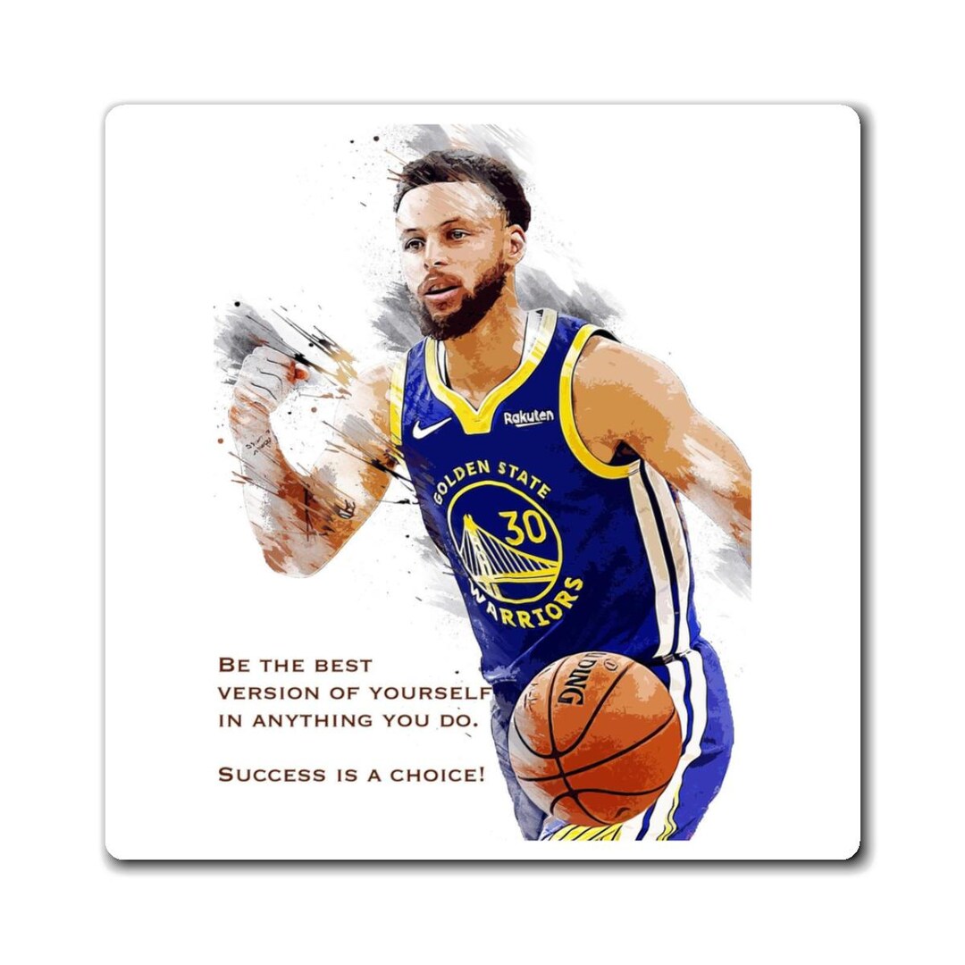 Stephen Curry Basketball Magnet - Motivational Quote Fridge Magnet ...