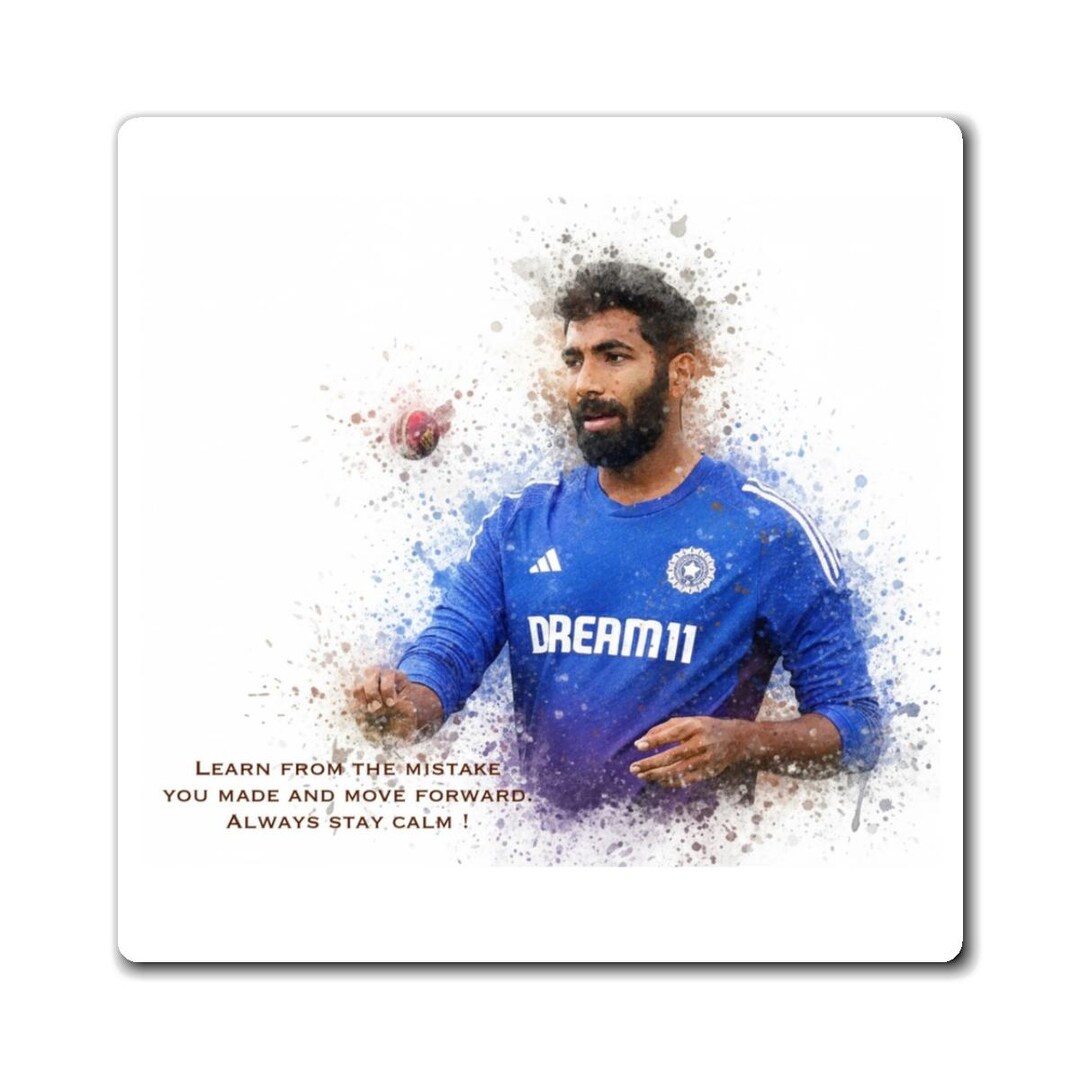 Jasprit Bumrah Cricket Magnet, Motivational Sports Gift, Office Decor ...