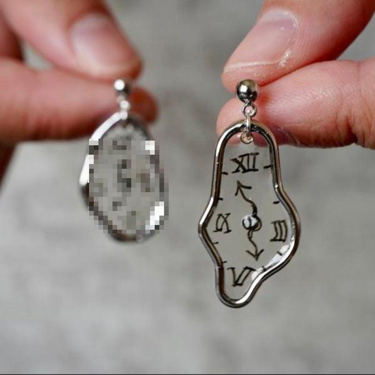 Salvador Dali's Clock Earrings, Dali Clock Earrings, Melting Clock ...