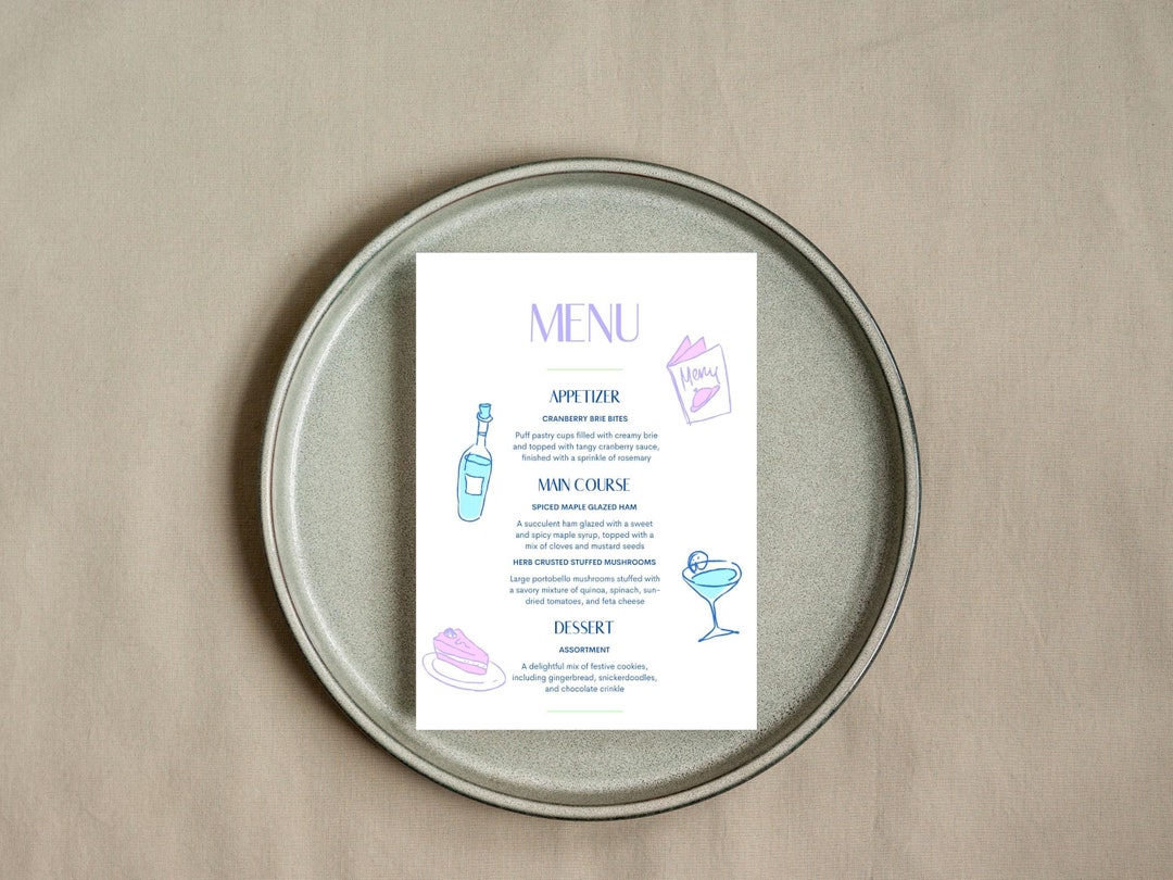 Bright Menu. Dinner Party Menu. Drinks Menu. Brunch Menu Card. Modern ...