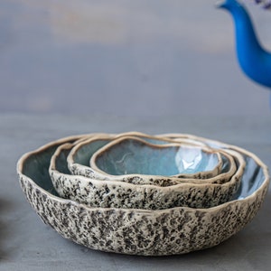 Nesting Bowls Stacking Bowls Handmade Ceramic Bowls Fruit Bowl and Side ...