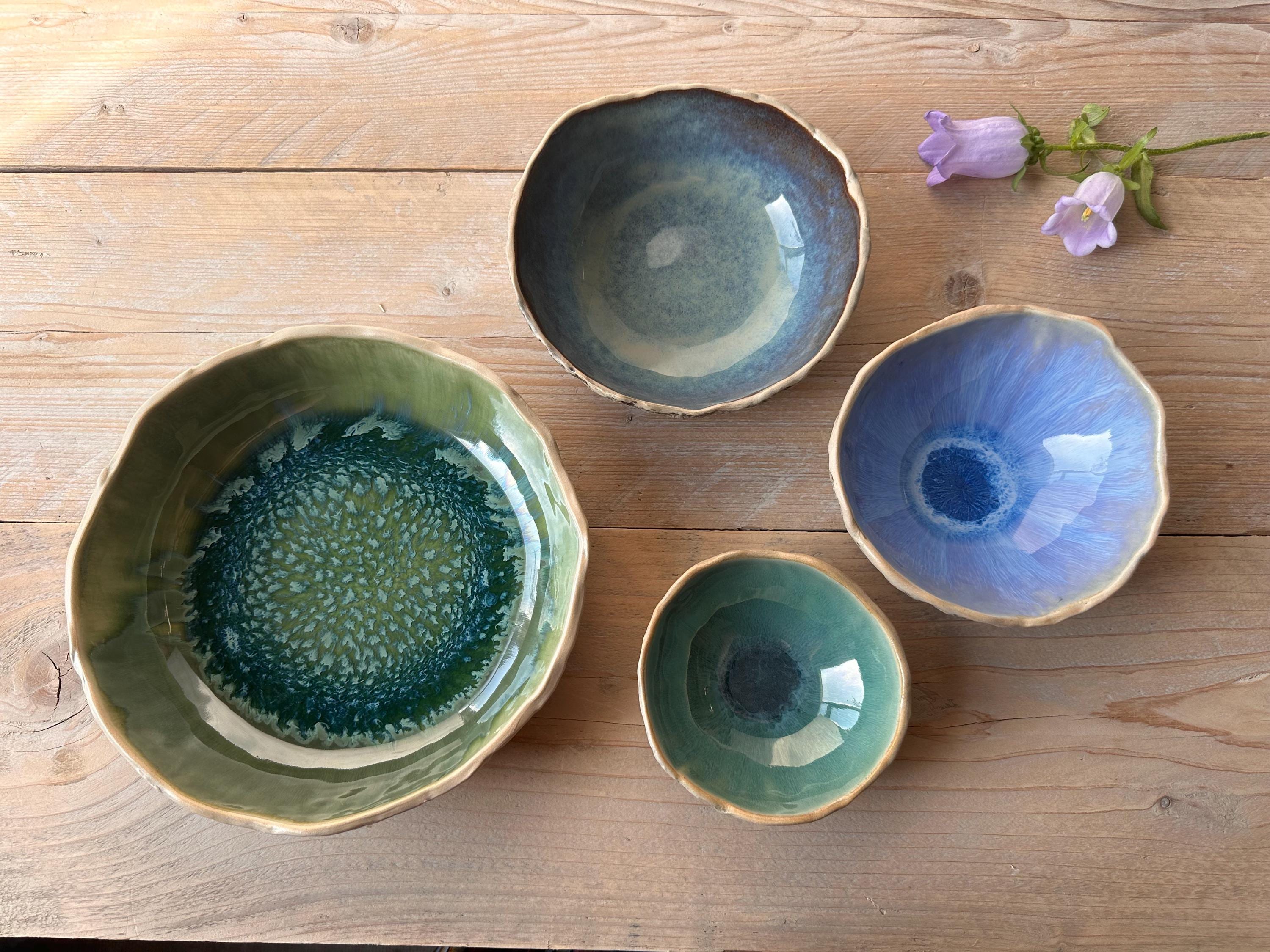 Nesting Bowls Stacking Bowls Handmade Ceramic Bowls Fruit Bowl and Side ...