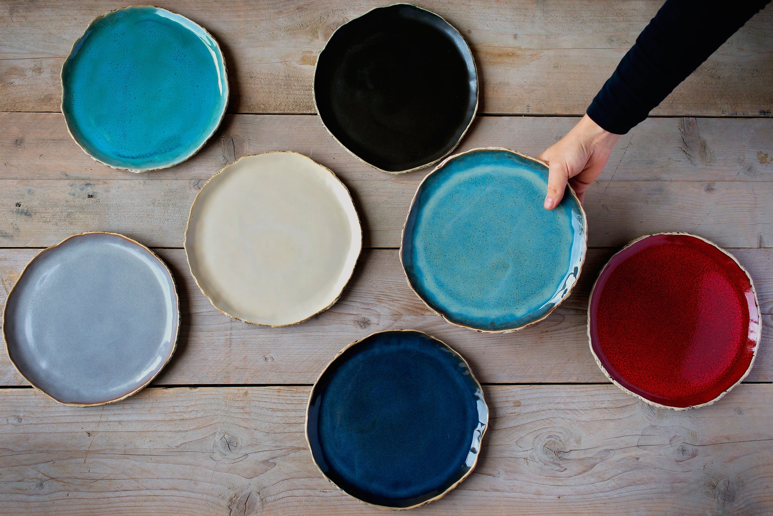 Blue Pottery Plate Handmade Ceramic Plate Side Plate - Etsy