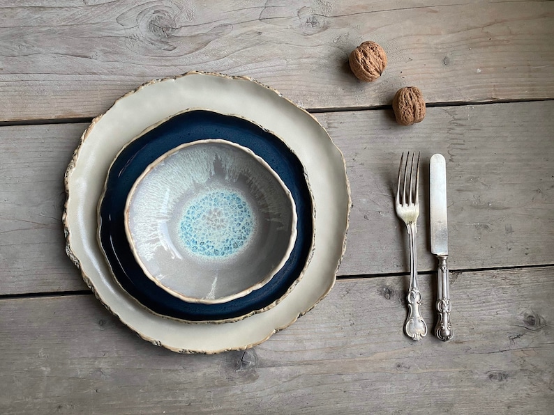 Rustic Dinnerware Set New Colours Organic Shaped Ceramics - Etsy