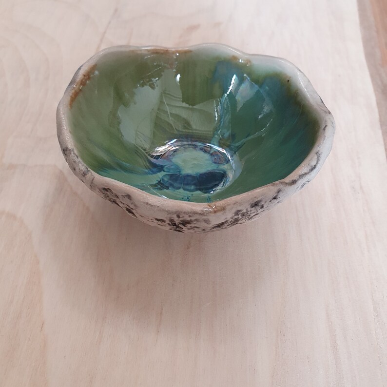 Turquoise spice bowl Handmade ceramic bowl with spoon Pottery | Etsy