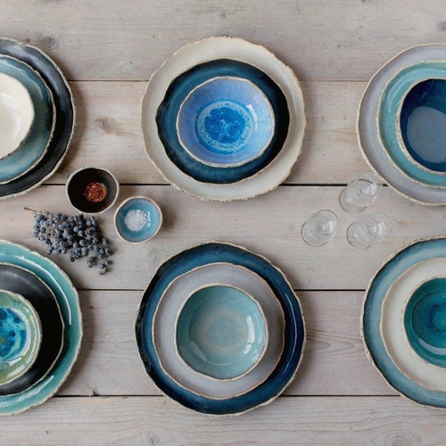 Handmade Ceramic Dinner Set Rustic Pottery Organic Dinnerware | Etsy