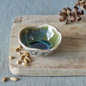 6 Ceramic Spice Bowls Handmade Stoneware 2.7" Pottery Jewelry Condiment ...