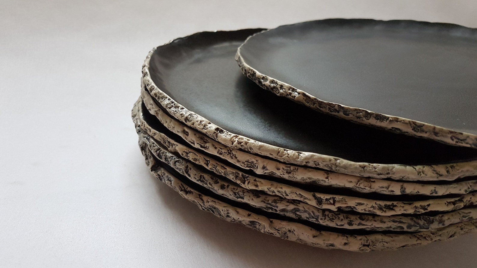 Set of 4 Handmade Dinner Plates 11.8/30 Cm Organic - Etsy