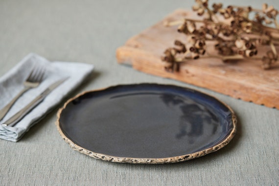 Blue Pottery Plate Handmade Ceramic Plate Side Plate - Etsy