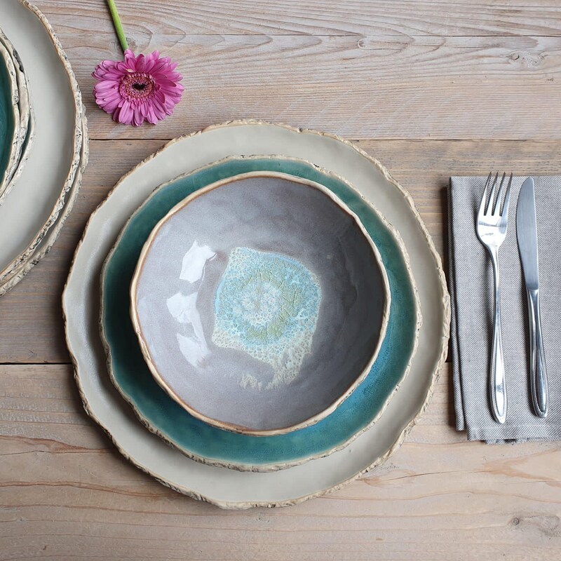 Turquoise Dinnerware - Etsy