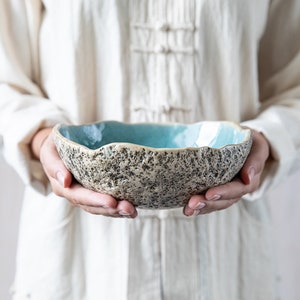 SET of 3 Handmade Ceramics Large Serving Bowls, Salad Bowls, Rustic ...