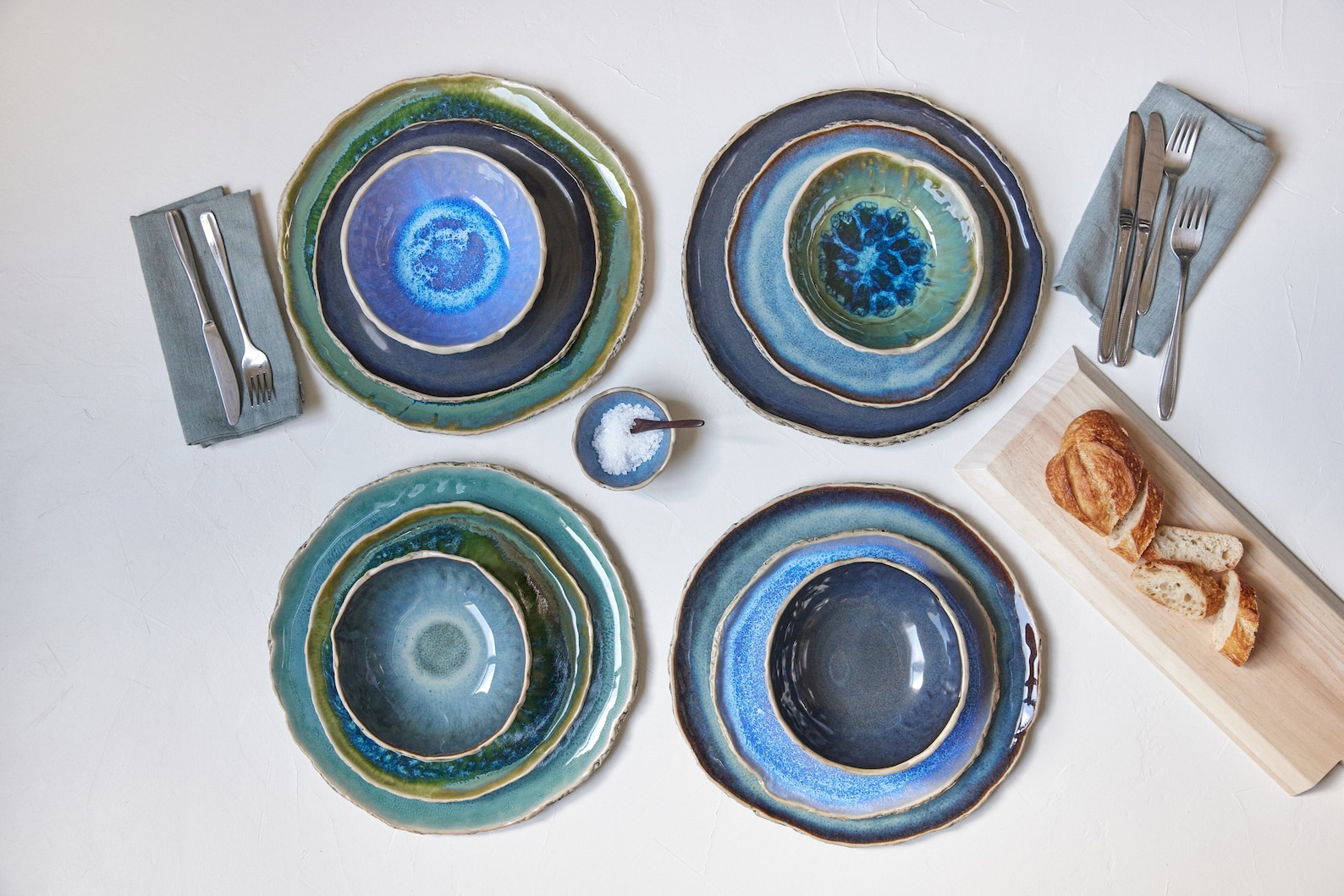 4 Person Handmade Ceramic Dinner Set Pottery Dinnerware - Etsy