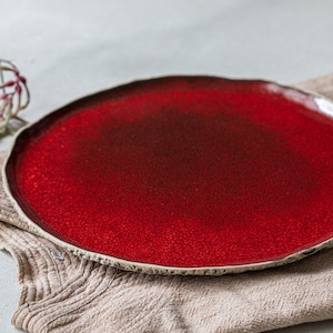 Large Black Plate | Handmade Ceramic Plate | Stoneware Plates | Organic ...