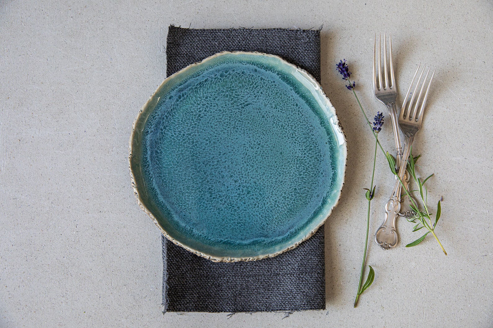 Blue Pottery Plate Handmade Ceramic Plate Side Plate - Etsy