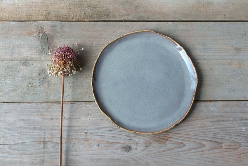 Blue Pottery Plate Handmade Ceramic Plate Side Plate Dinnerware ...