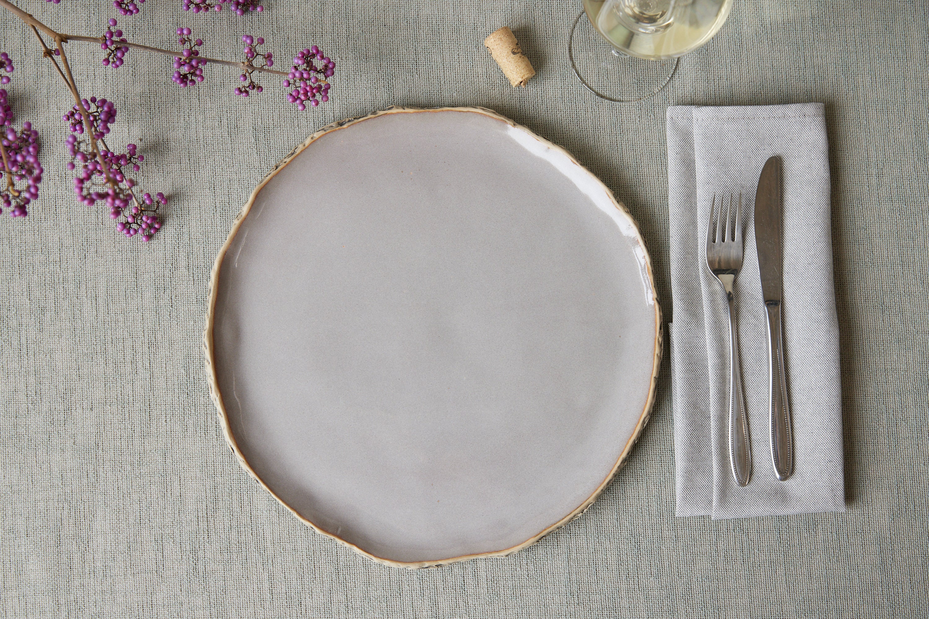 Set of 2 Dinner Plates | Handmade Pottery | Organic Dinnerware | Rustic ...
