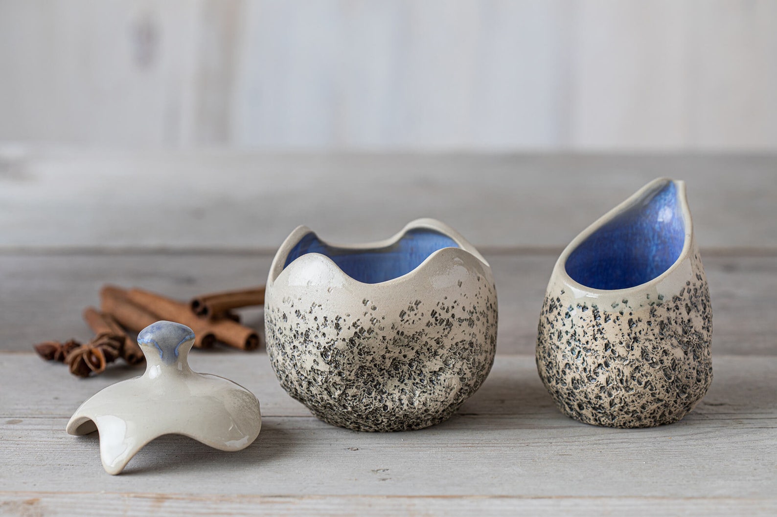 Handmade Ceramic Set Milk Jug and Sugar Bowl Creamer and Sugar Set ...