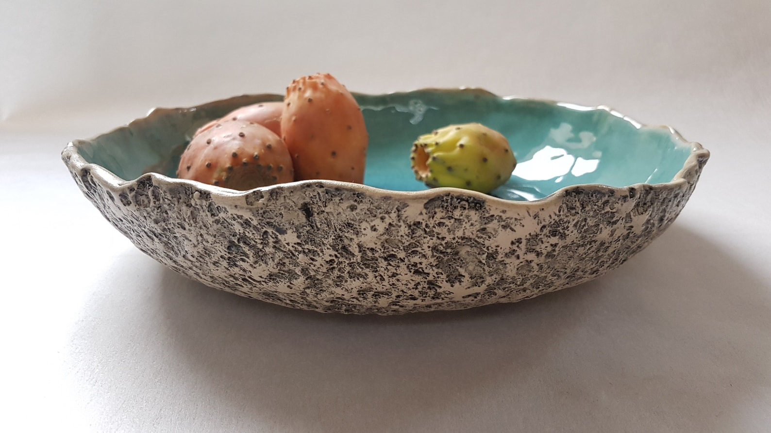 Low Ceramic Serving Bowl Handmade Bowl Ceramic Fruit Bowl - Etsy