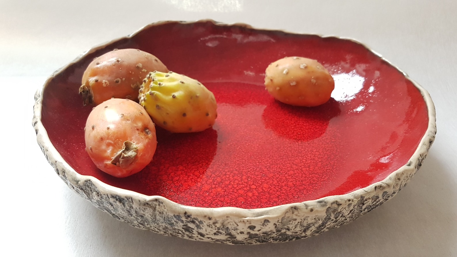 Low Ceramic Serving Bowl Handmade Bowl Ceramic Fruit Bowl - Etsy