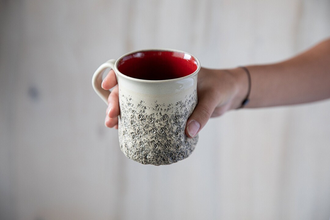 Tea Mug Handmade Mug Red Mug Pottery Mug | Birthday Gift | Red Kitchen ...