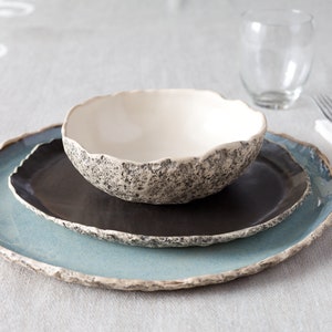 Rustic Dinnerware Set | Handmade Ceramics | Stoneware Dinner Setting ...