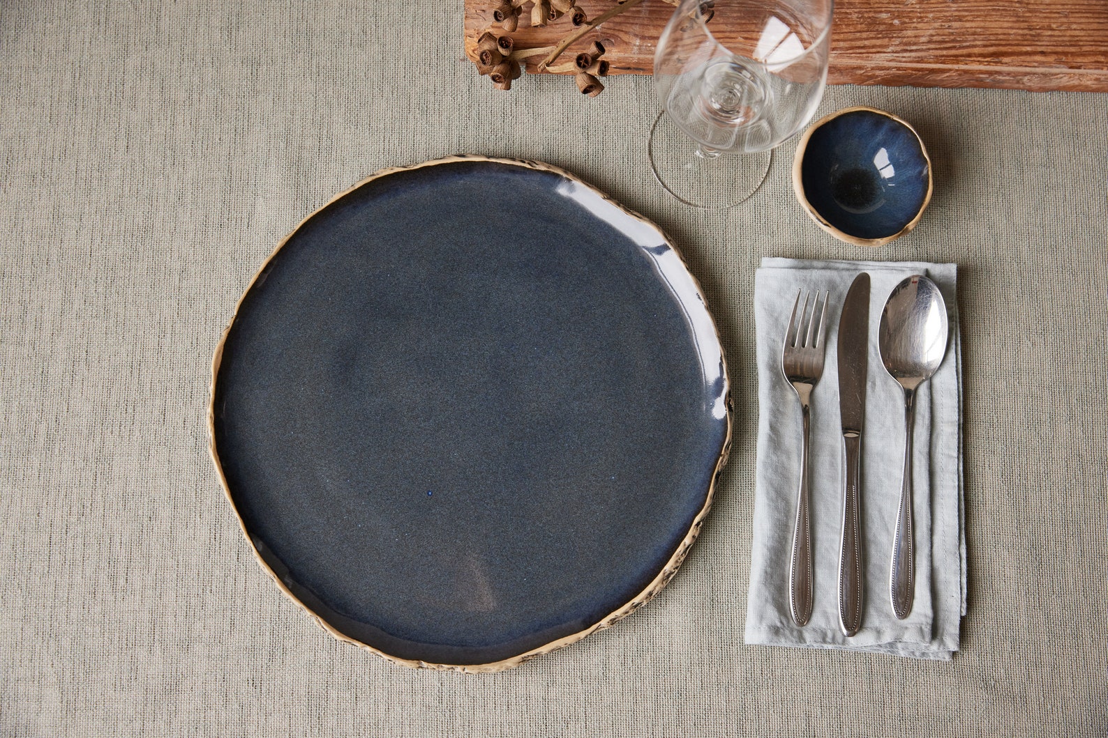 Large Black Plate | Handmade Ceramic Plate | Stoneware Plates | Organic ...