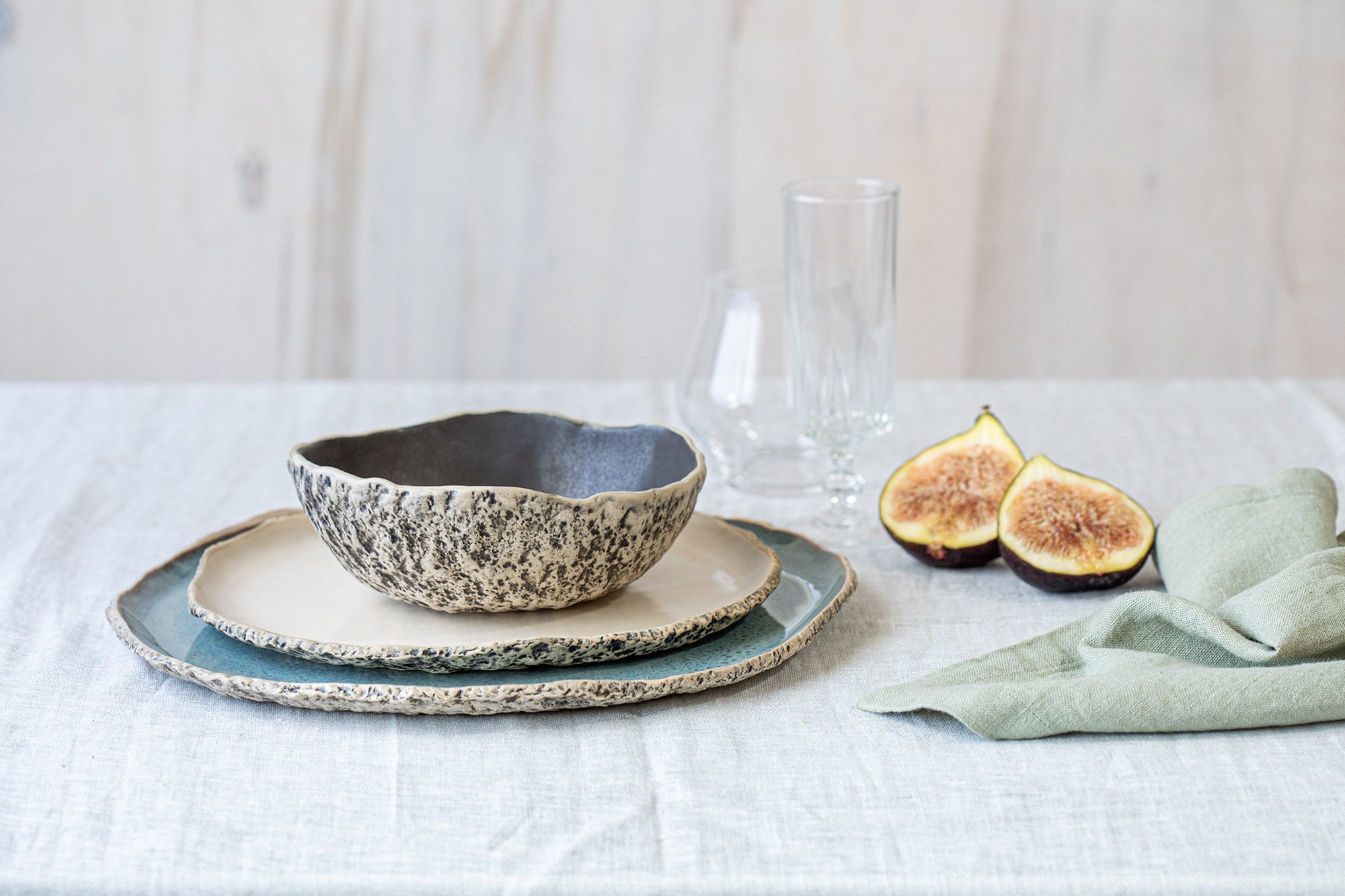 Organic Dinnerware Set Colourful Ceramics Dinner Set Pottery - Etsy UK