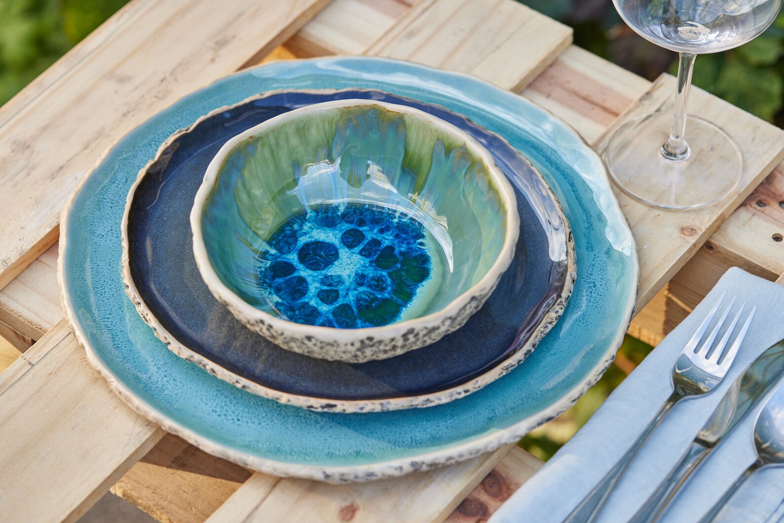 Organic Dinnerware Set Handmade Ceramics Fine Dining Dinner - Etsy