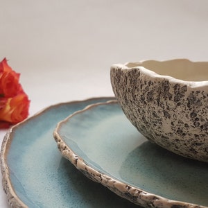 Organic Dinnerware Set Colourful Ceramics Dinner Set Pottery Plates - Etsy