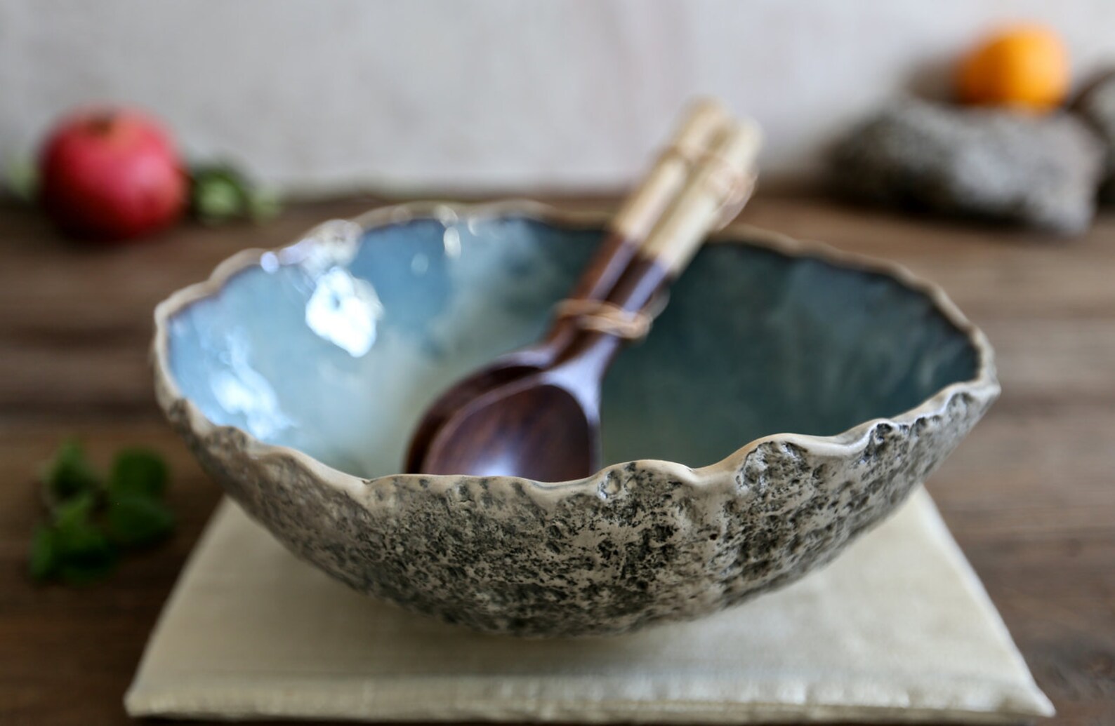 3 Pieces Large red bowls set Handmade serving bowls Wedding | Etsy